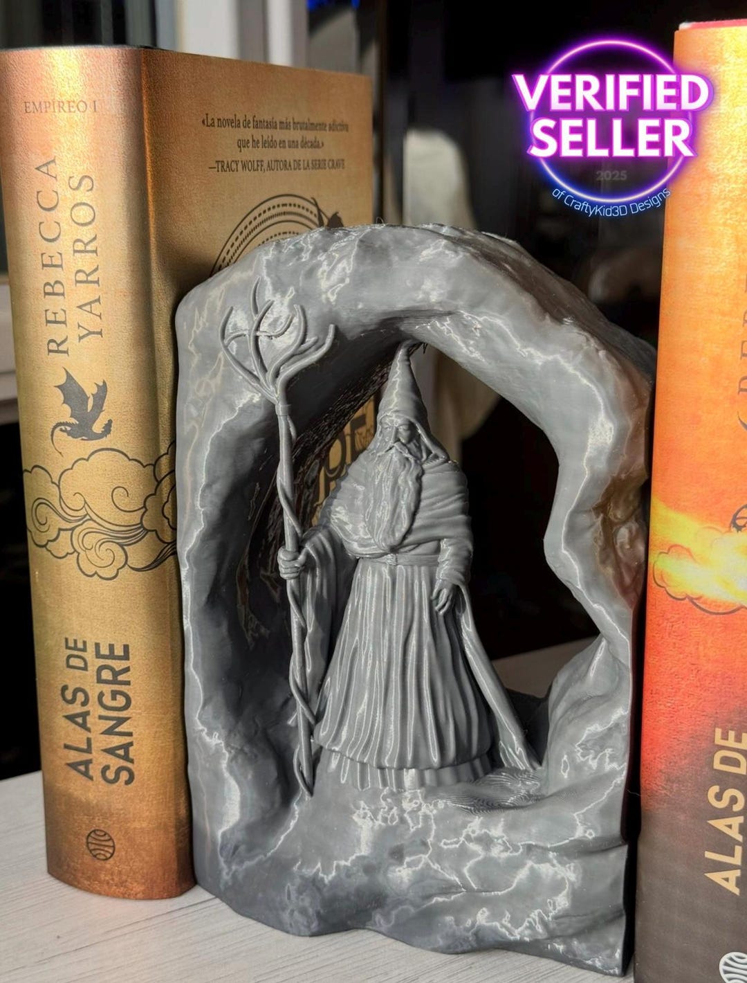 Wizard Bookend - Wizard Book Nook, Shelf Decoration, Fantasy Book Nook ...