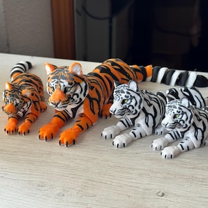 Articulated Animal Figurines – Posable Fox, Wolf, Tiger, Cheetah ...