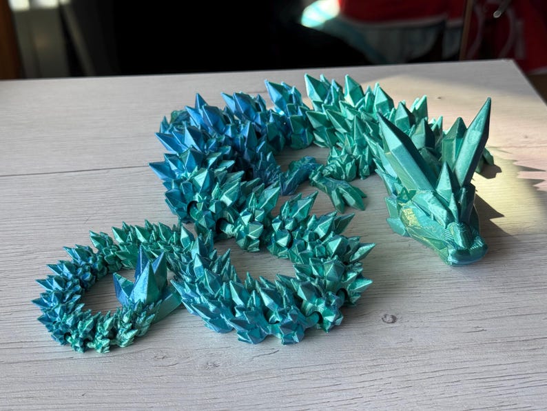 Articulated Crystal Dragon - Gift for Dragon Lovers, Printed Dragon ...