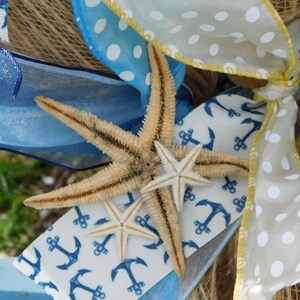 Beach "make a Wish Upon a Star," Deco Mesh Ribbon Wreath, Front Door ...