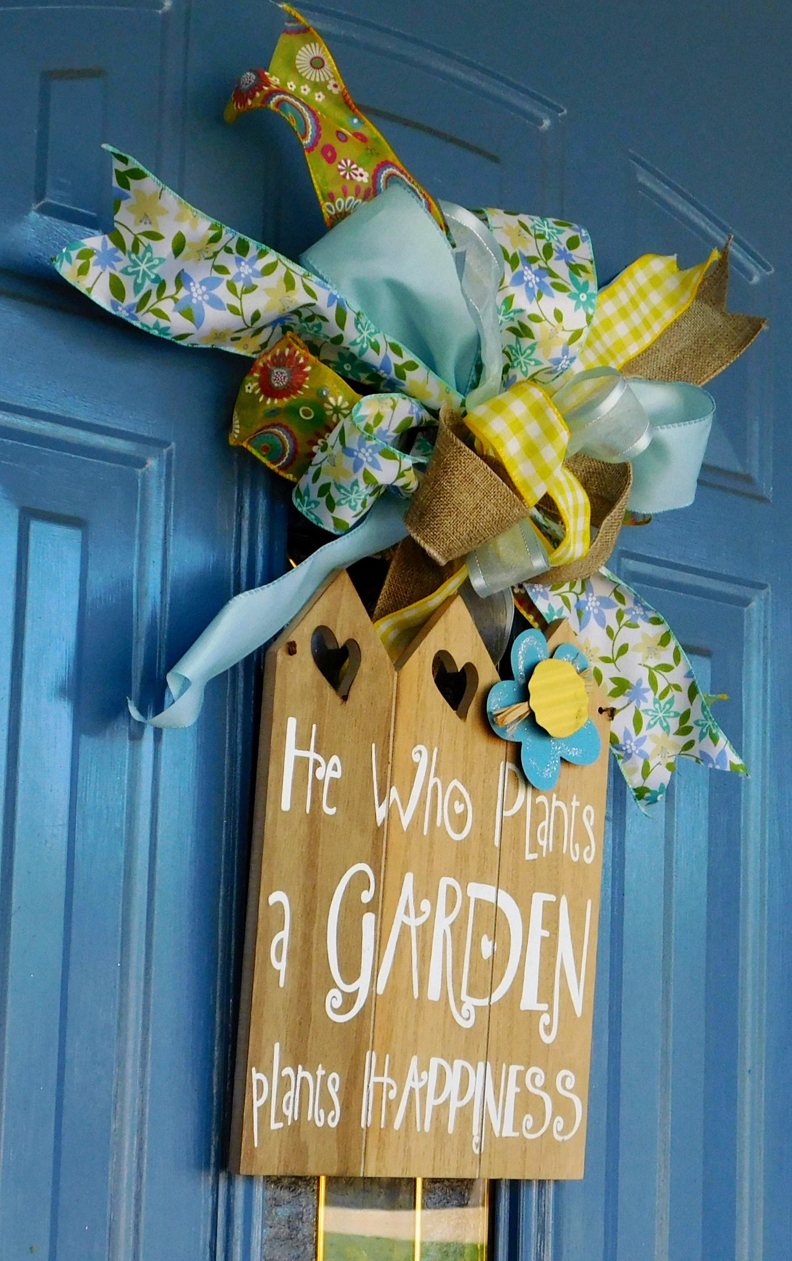 Wooden Picket Fence Sign With he Who Plants a Garden - Etsy