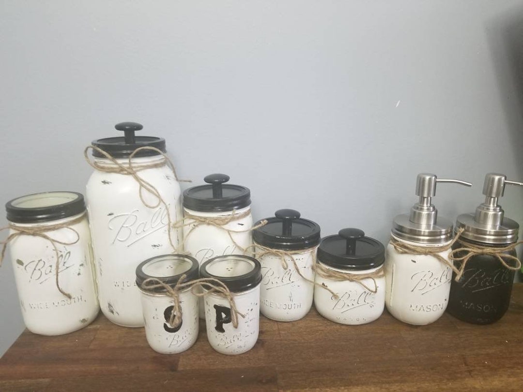 Mason Jar Kitchen Set 9pc - Etsy