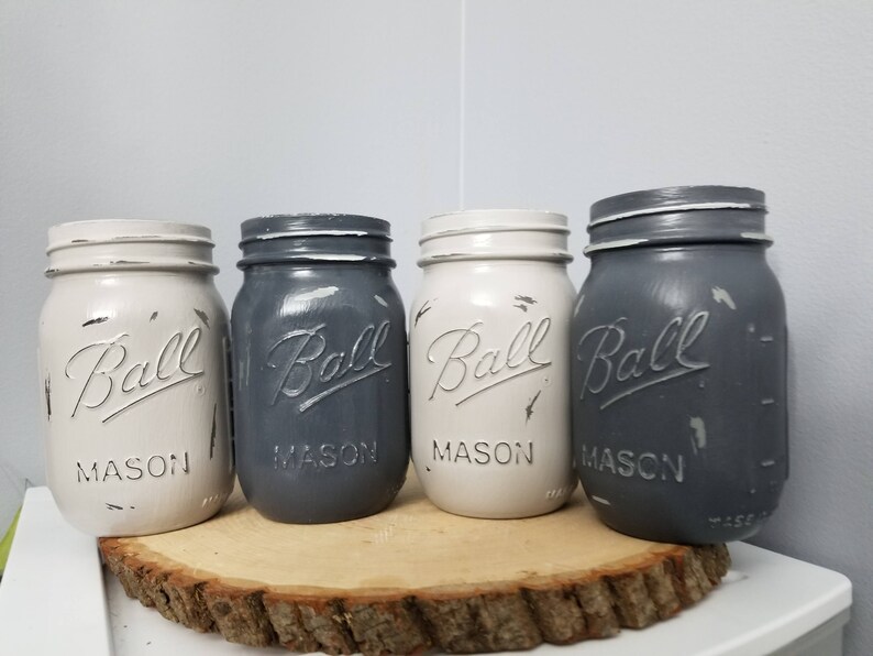 Set of 4 Pint Size Mason Jars - Etsy