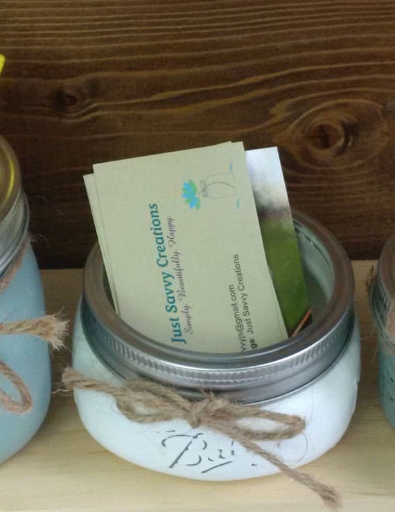 Mason.jar Business Card Holder - Etsy