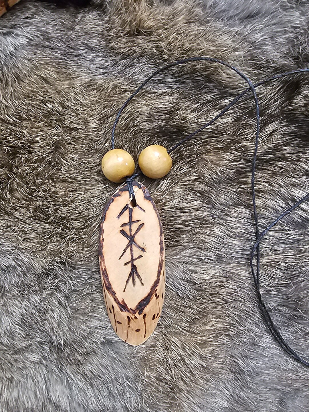 To Seek Balance Bind Rune on Drift Wood Necklace - Etsy