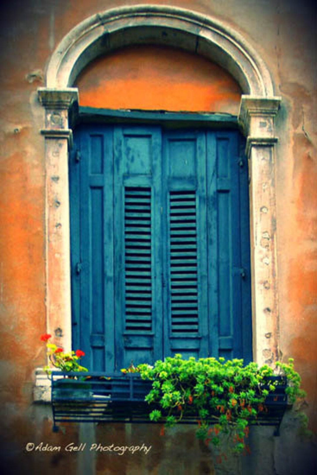 Venice Window Photography,venezia Italy,rustic Coral Terra Cotta, Blue ...