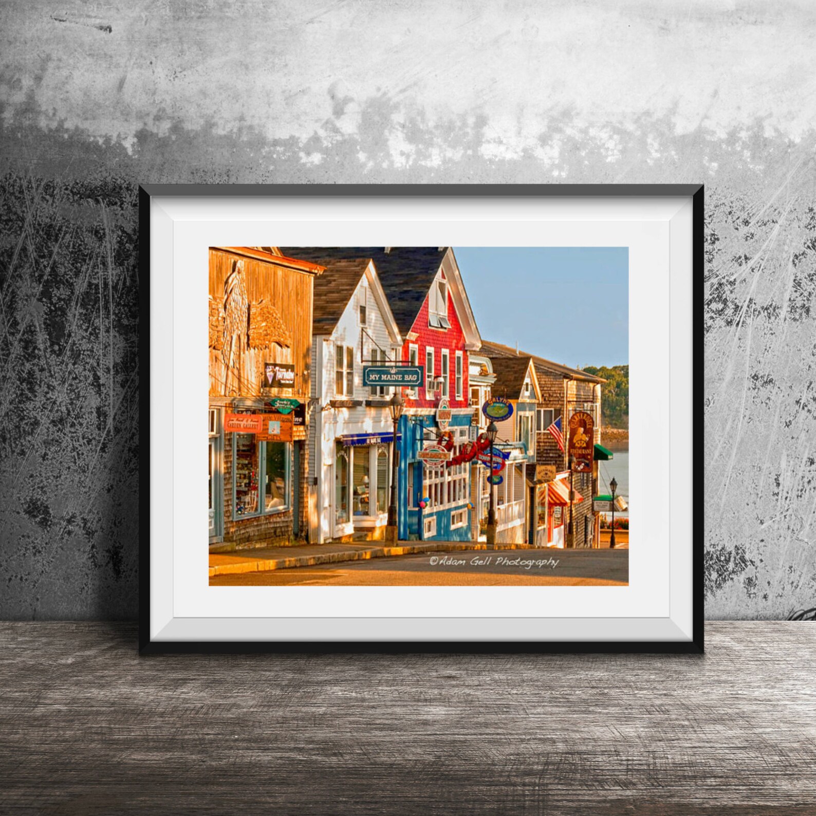 Town of Bar Harbor Maine,nautical Theme Art Decor,seafood Restaurant ...