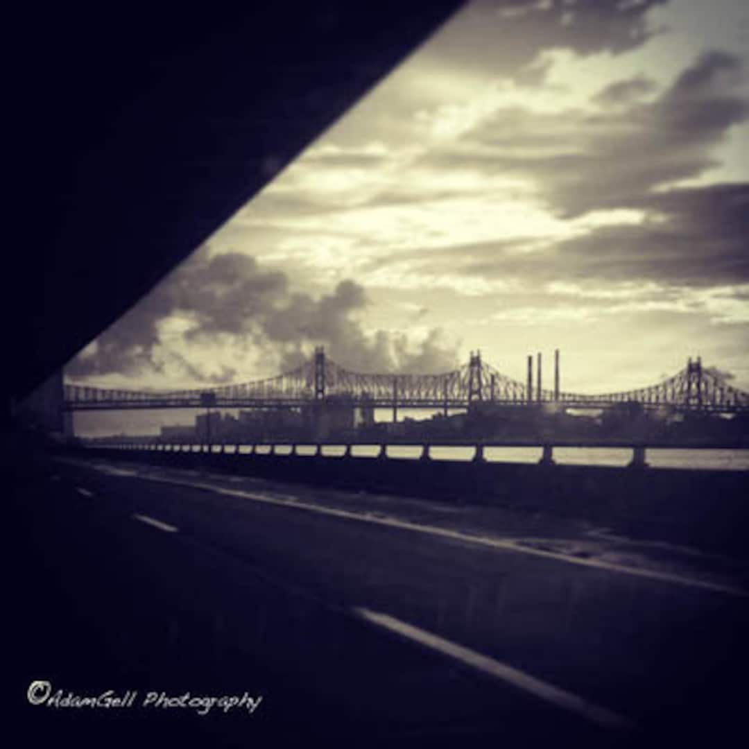 Sepia New York City Photography,print,nyc Skyline,fdr Highway,east ...