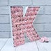 Pink Rose Decor Large Wooden Letter Floral Letter Big - Etsy UK