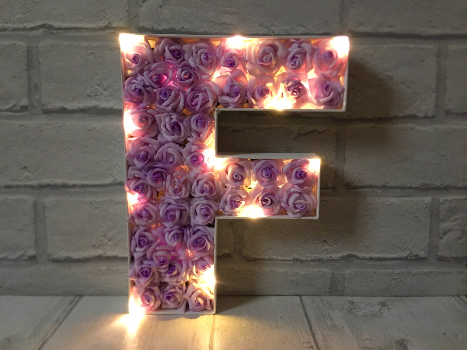 Light up Letter F Wooden Letter F Freestanding Letter F - Etsy