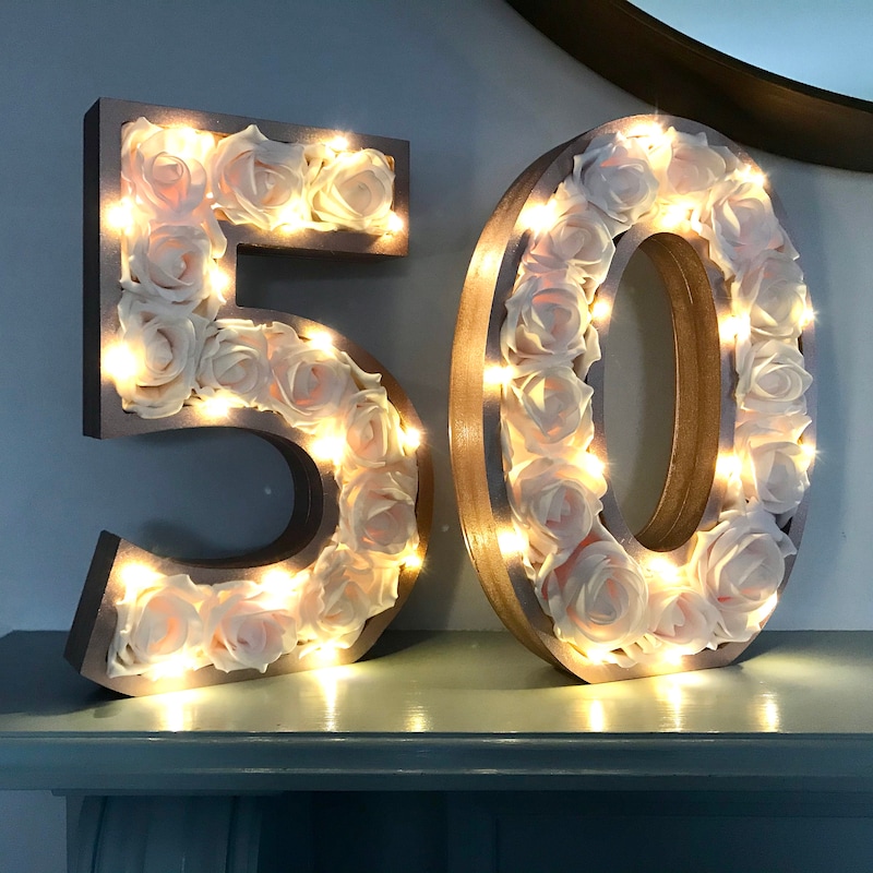 Light up Numbers - Etsy