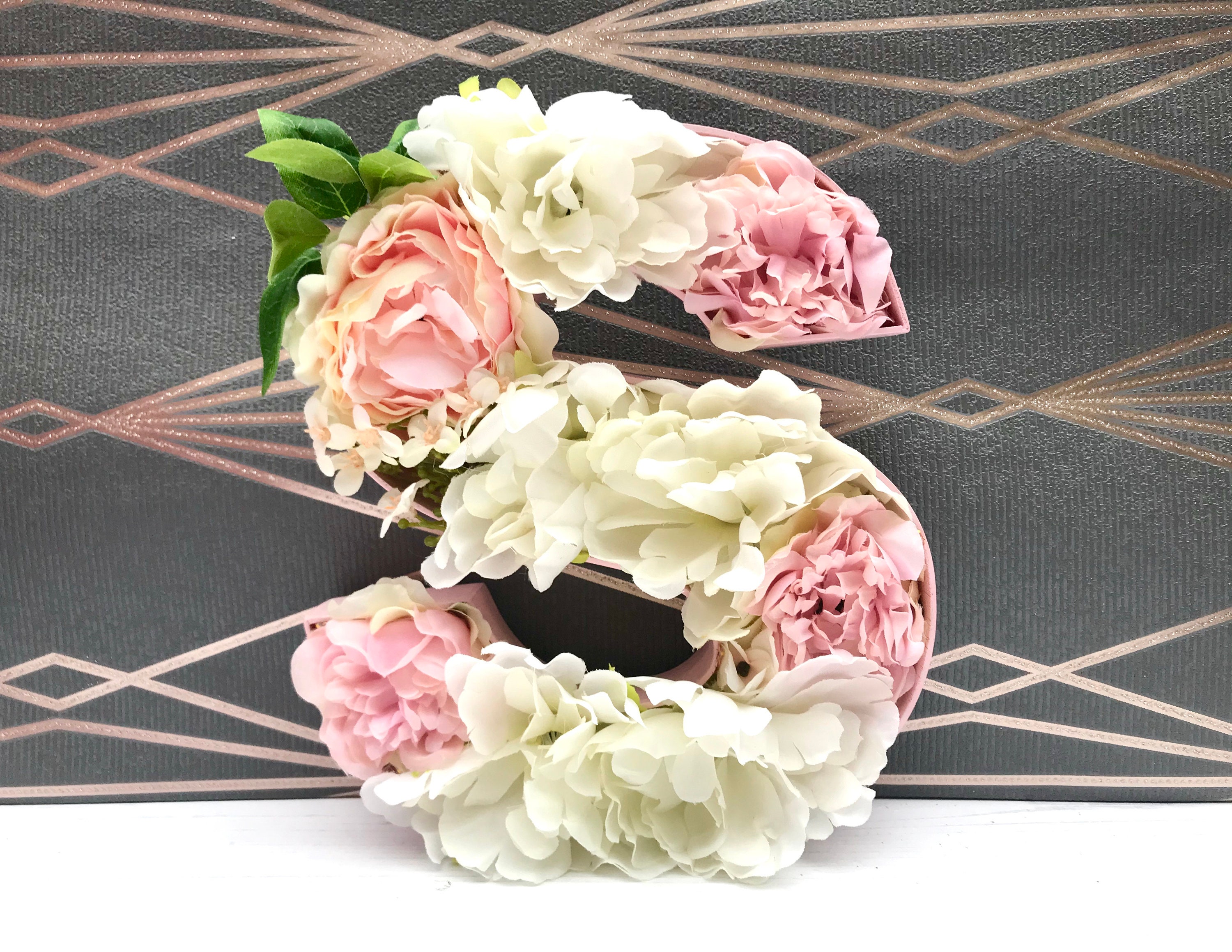 Freestanding Letter Floral Letter Gift Personalised | Etsy