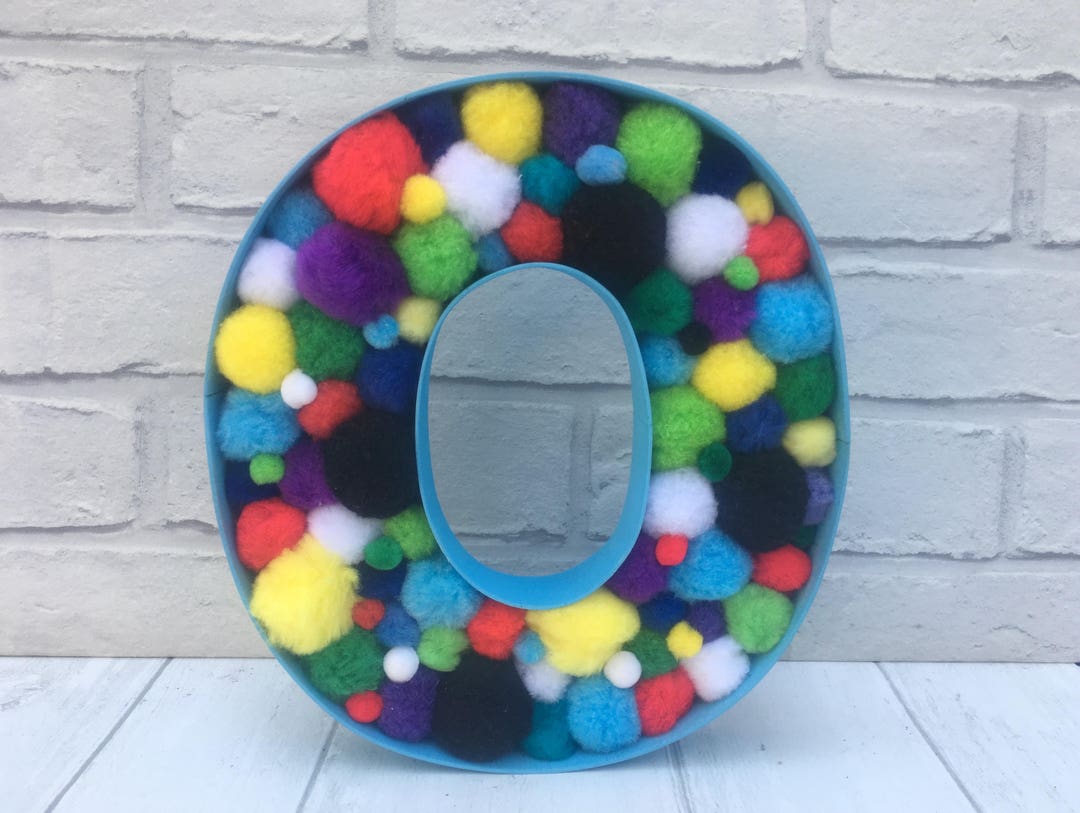 Pom Pom Letter Sign: Colorful Nursery Decor - Etsy