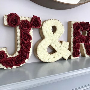 Floral Letter: Personalized Wedding Decor, Flower Initial - Etsy