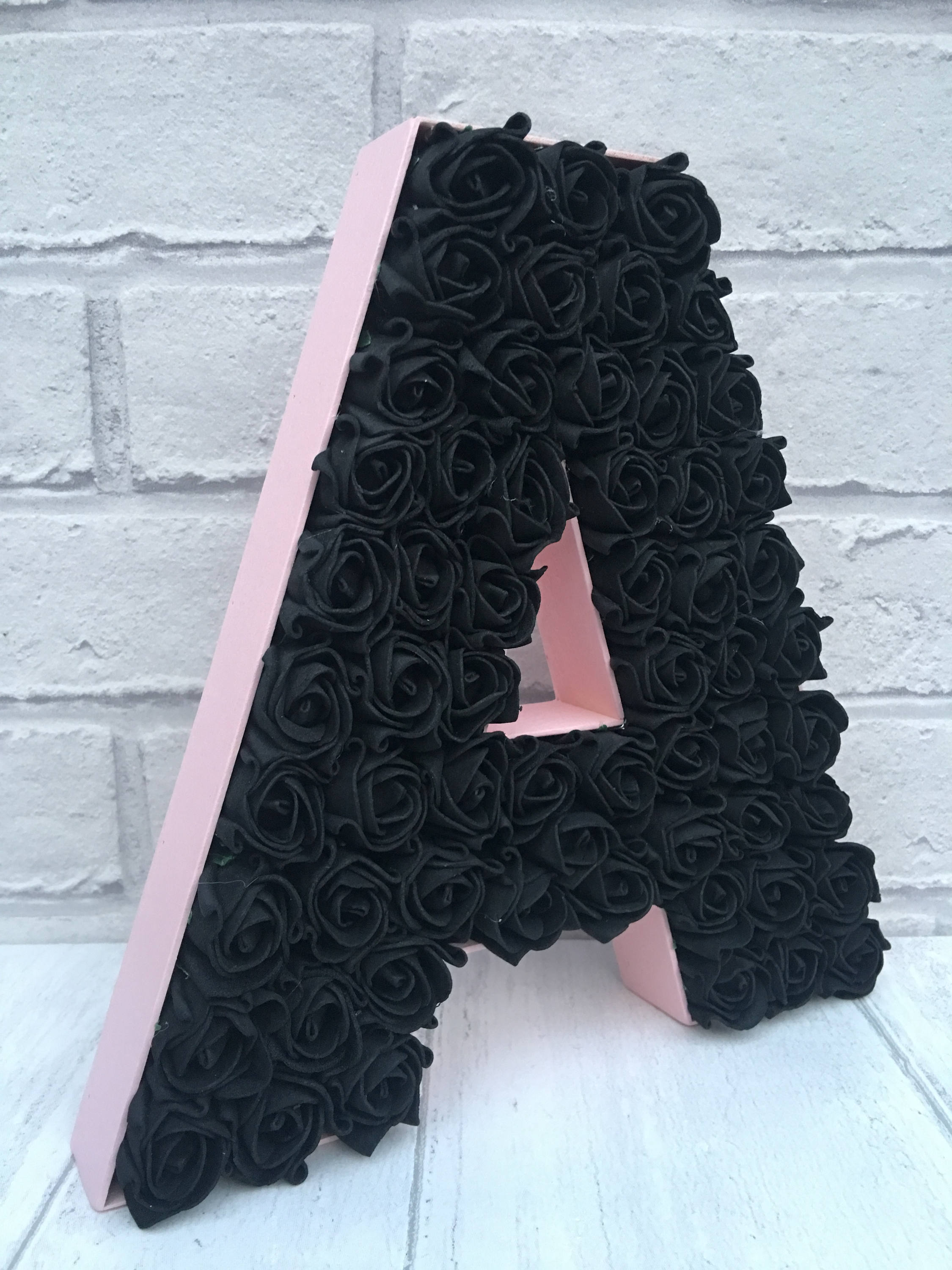 Black Rose Letter: Freestanding Pink Gothic Decor - Etsy