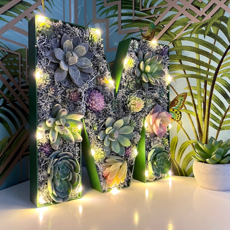 Succulent Letter - Etsy