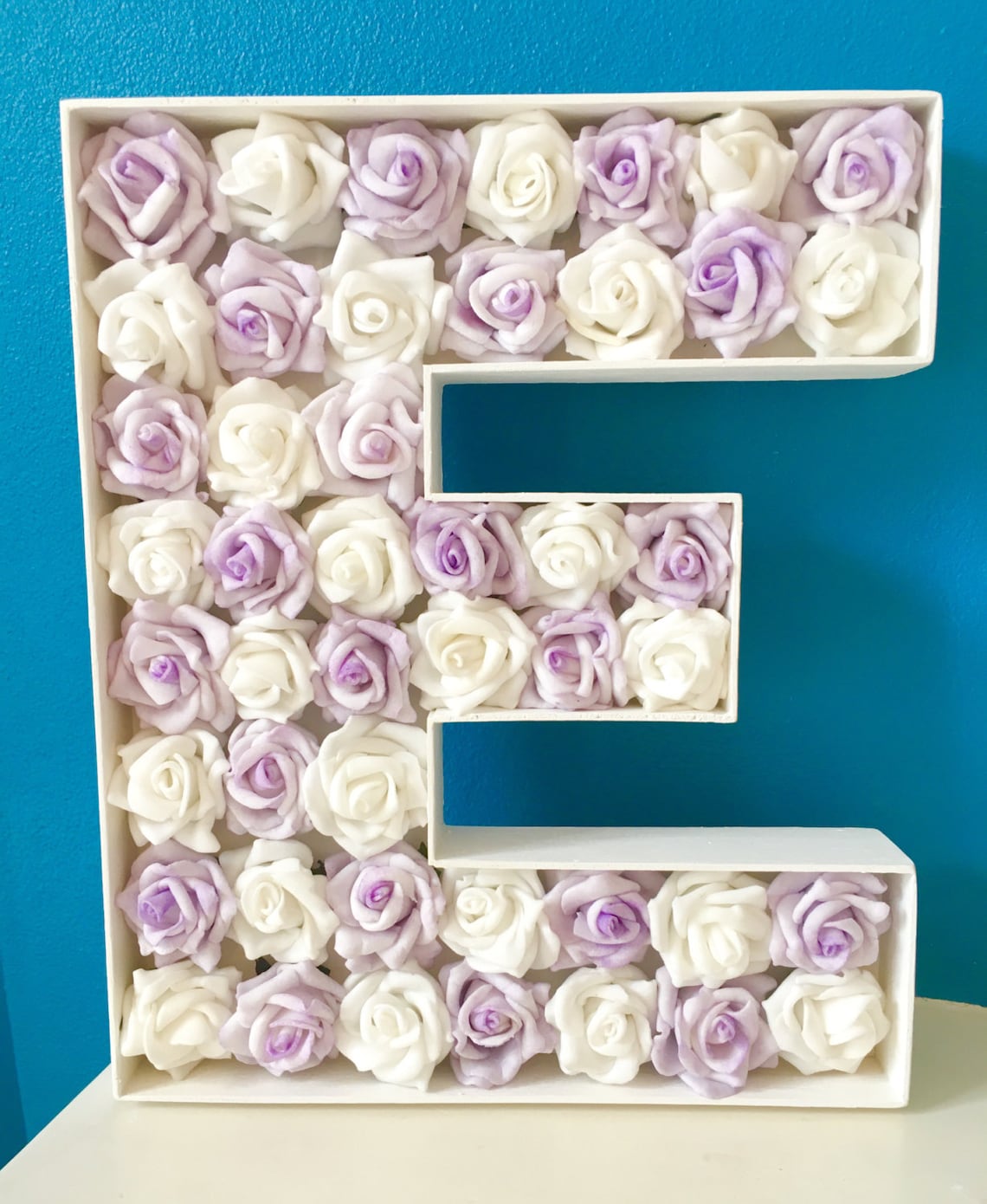Party Centrepiece Name Sign, Lilac and White Decoration, Gift for Mum ...