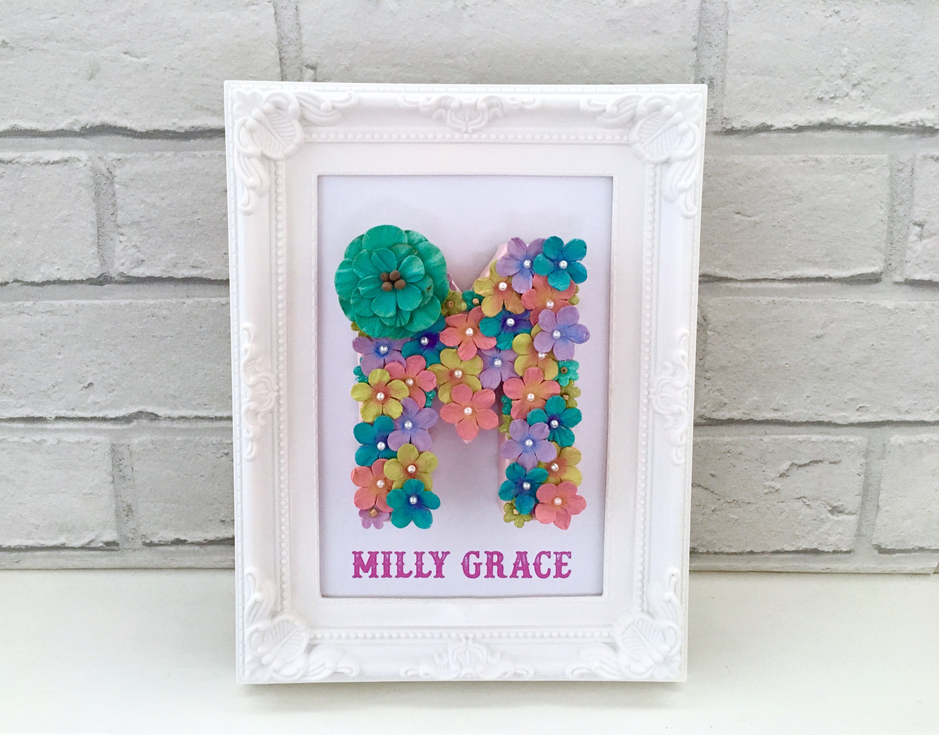 Rainbow Name Decor, Personalised Gift for Daughter, New Baby Girl Gift ...