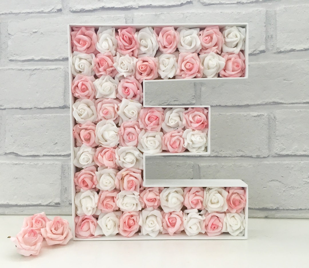 Elegant Freestanding Floral Letter: Personalized Rose Initial for ...