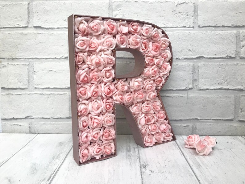 Fillable Letters Pink Flower letter Fillable floral initial | Etsy