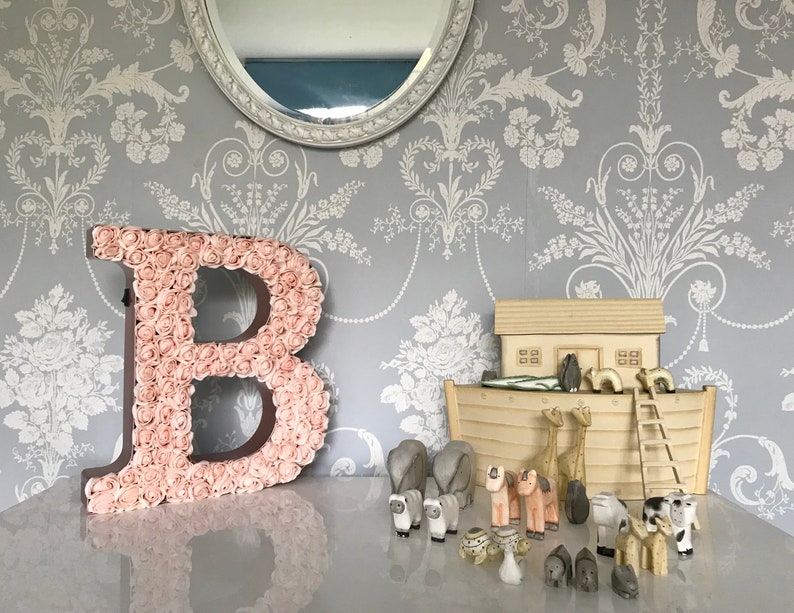 Giant Blush Wedding Letters 12 Rose Initials Very | Etsy UK