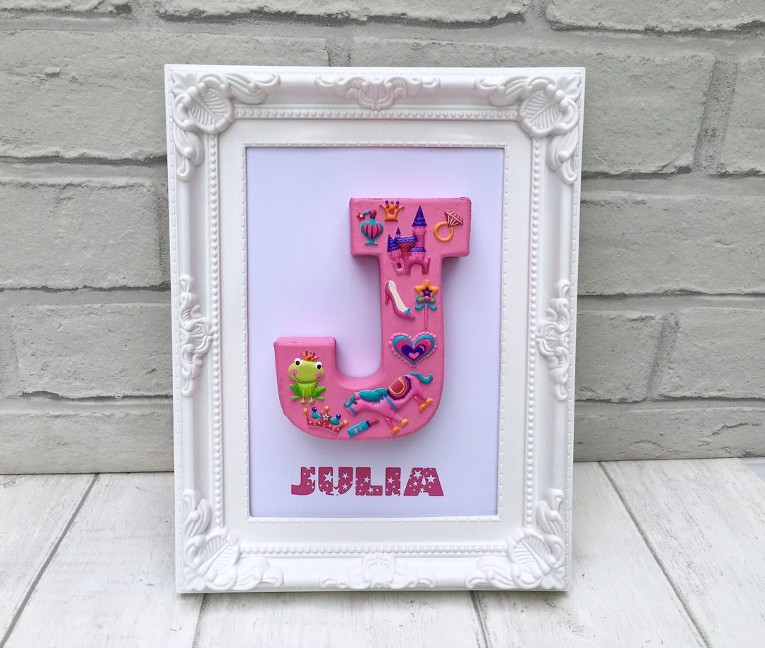 Personalized Princess Letter Frame: Fairytale Nursery Decor - Etsy