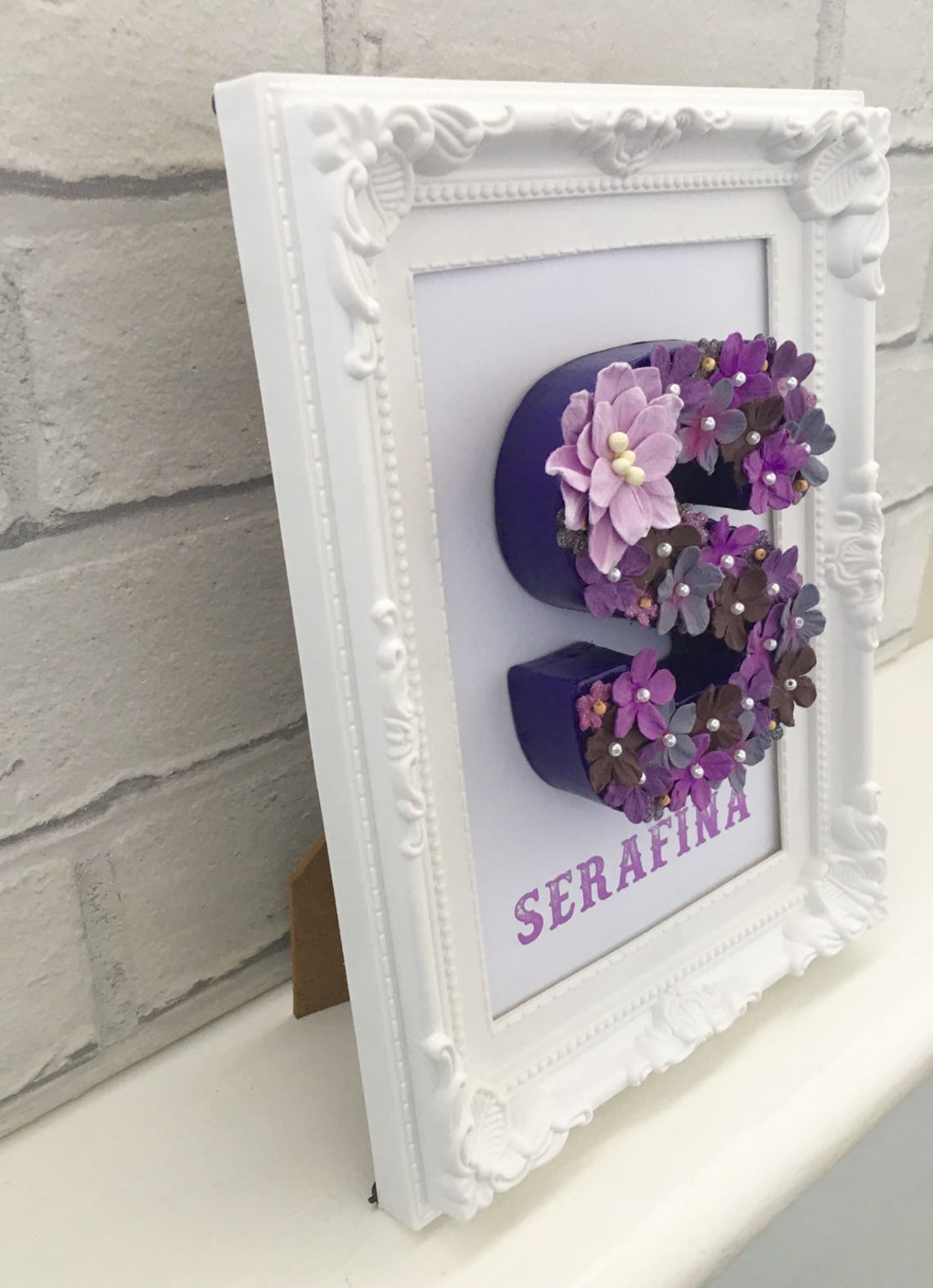 Purple Home Decor Name Sign Framed Gift for Her Vintage - Etsy