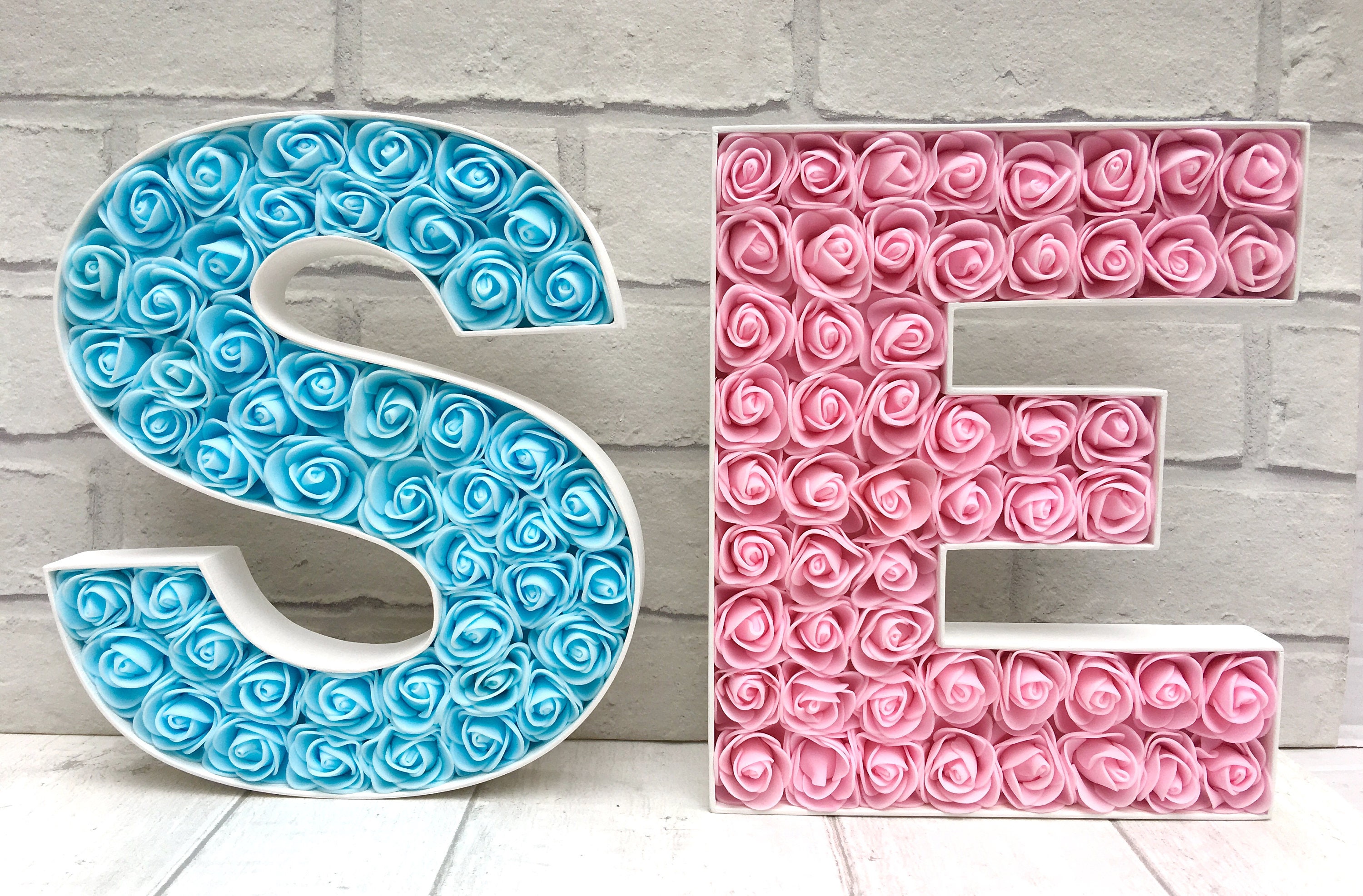 Blue Rose Initial - New Baby Boy Gift - Nursery Decor - Etsy
