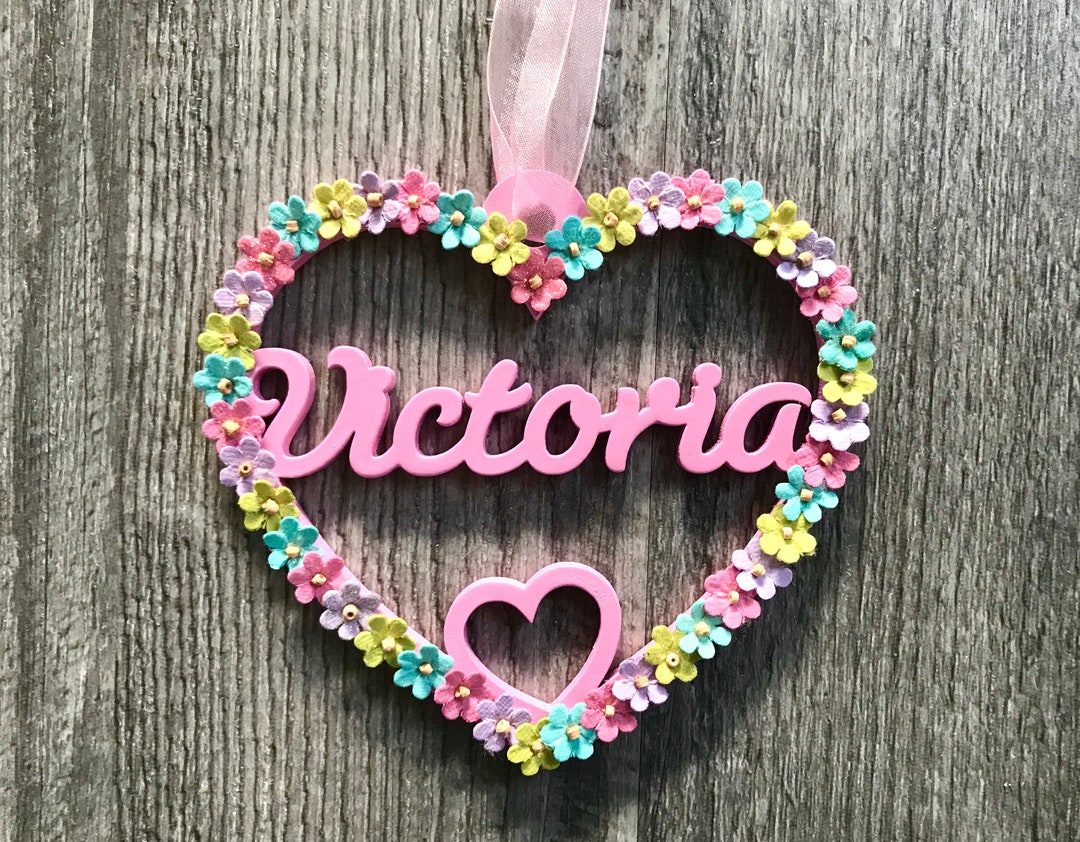 Personalized Name Heart Ornament: Flower Girl Gift - Etsy