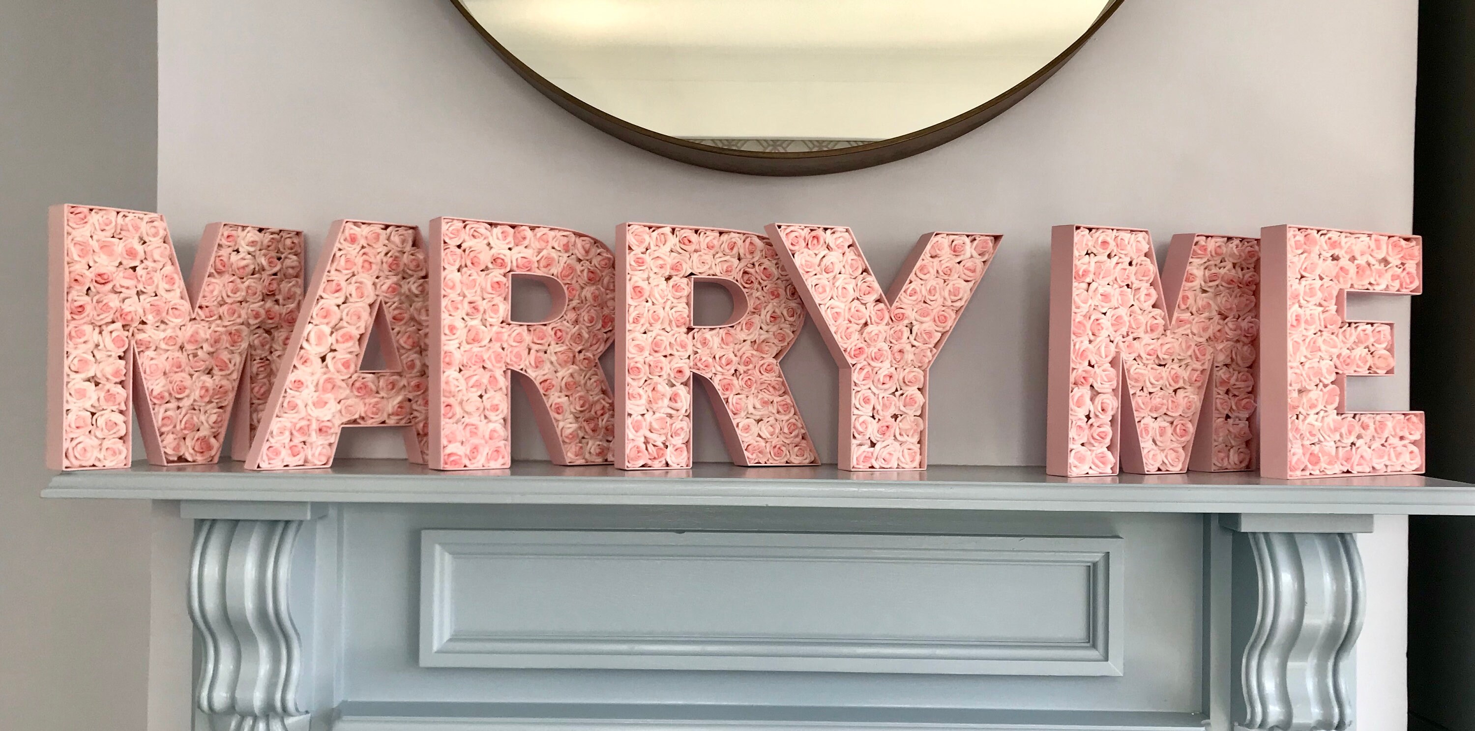 Marry Me Sign: Rose & LED Proposal Prop - Etsy