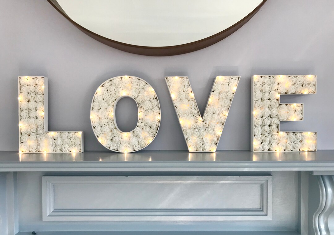 Love Sign, Anniversary Gift for Her, Letters of Love, Freestanding Love ...