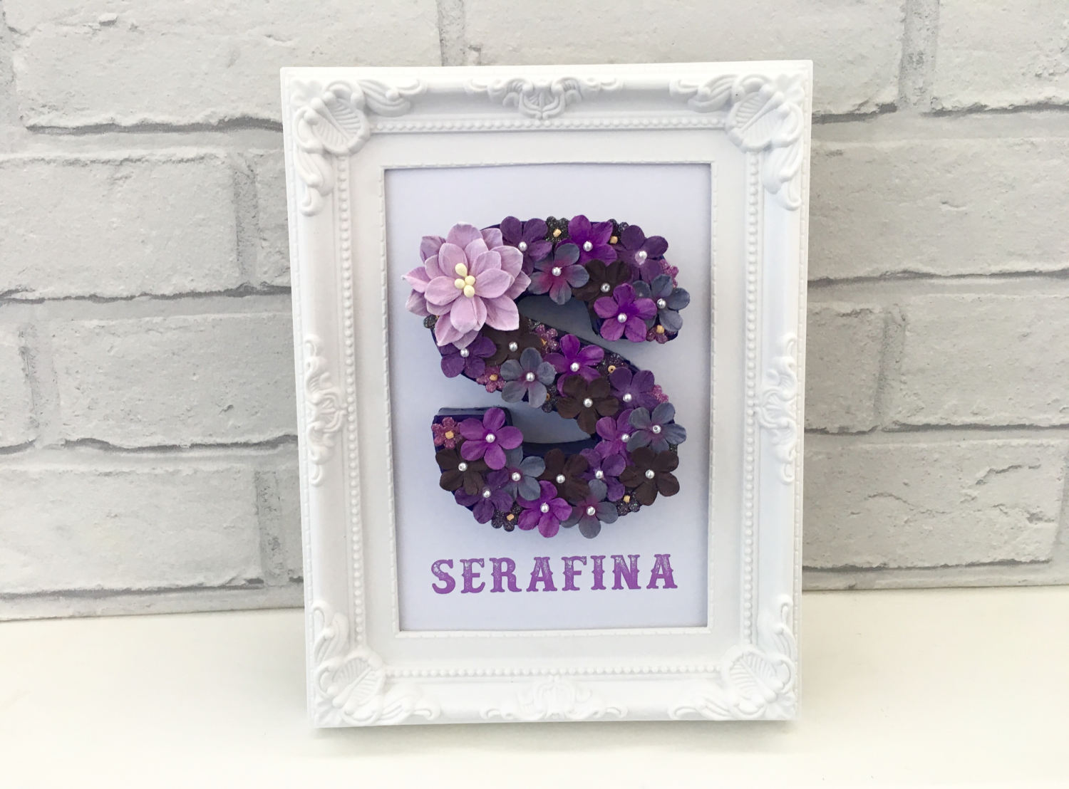 Purple Home Decor Name Sign Framed Gift for Her Vintage - Etsy
