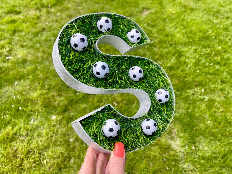 Astroturf Football Letter: Silver Football Fan Gift - Etsy