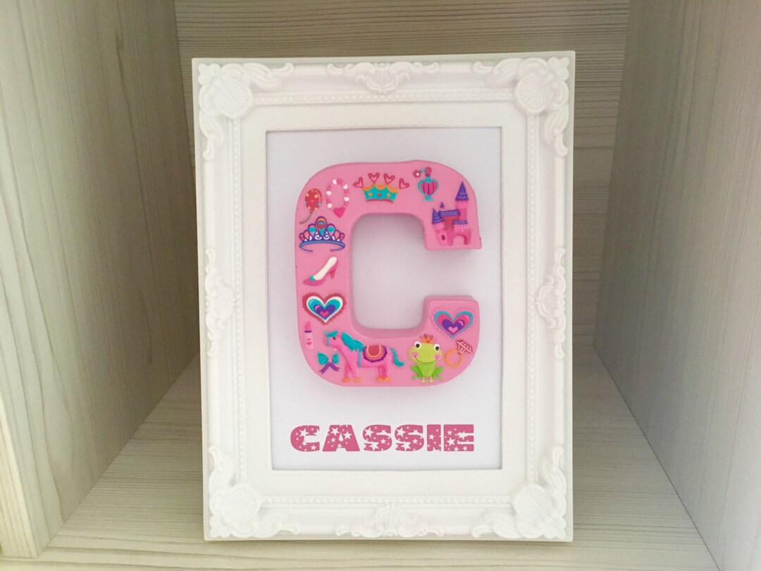 Personalized Princess Letter: 3D Nursery Decor, Little Girl Gift - Etsy