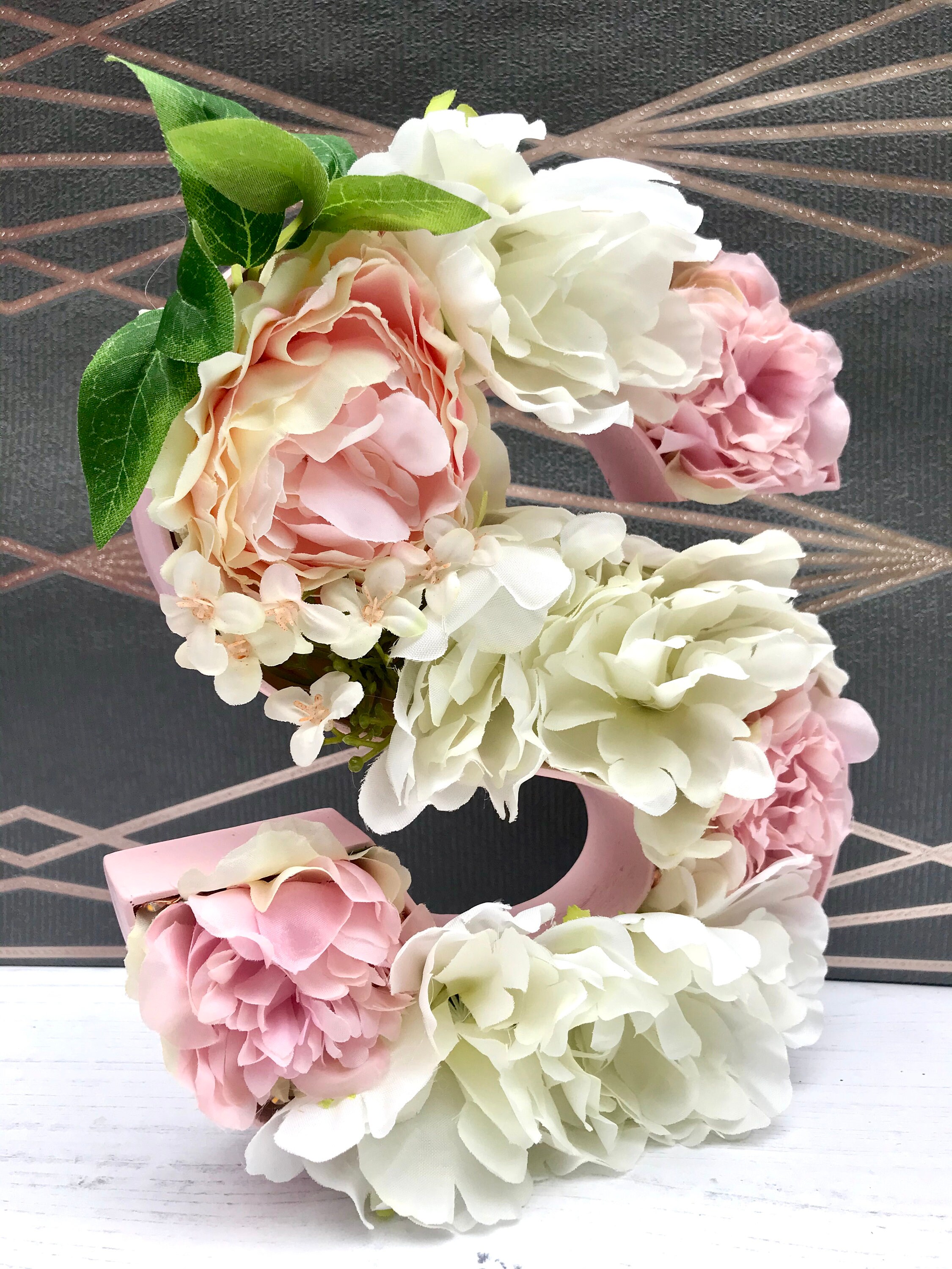 Freestanding Letter Floral Letter Gift Personalised | Etsy