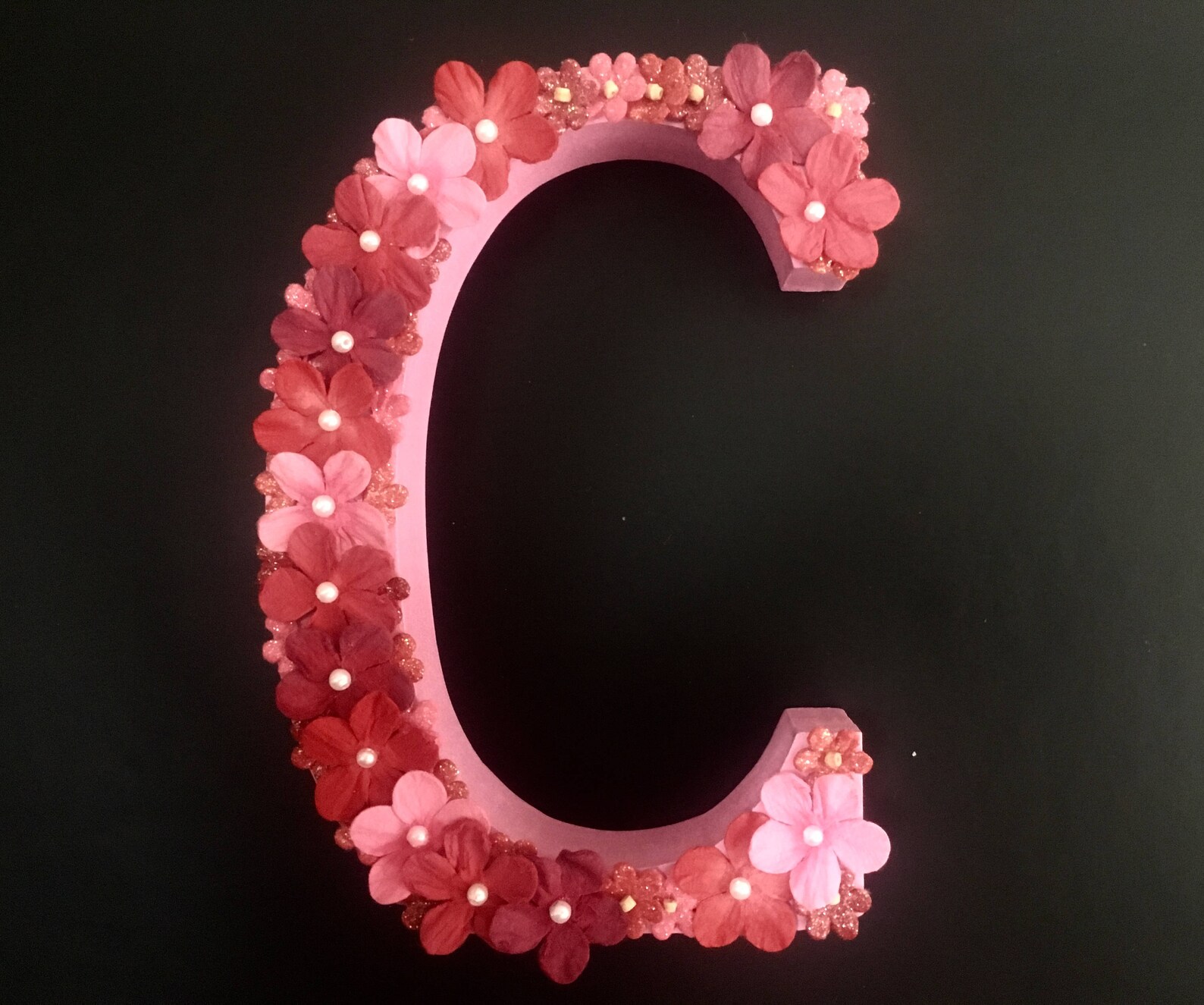 Decorative Letter Name Frame Letter Ornament for Friend Pink | Etsy