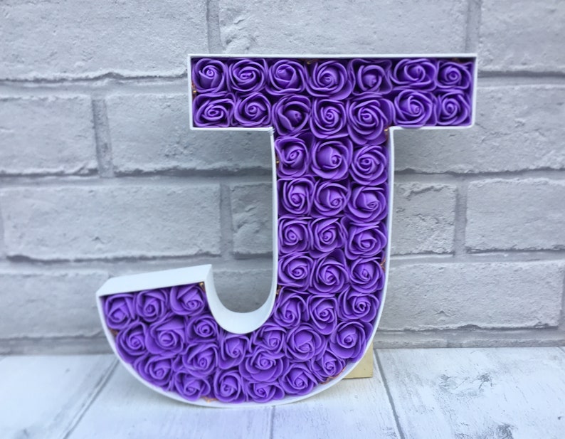 Purple letter J Purple light up letter Purple bedroom decor | Etsy