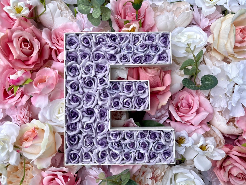 Lilac Bedroom Decor Freestanding Large Letter Wooden Flower - Etsy