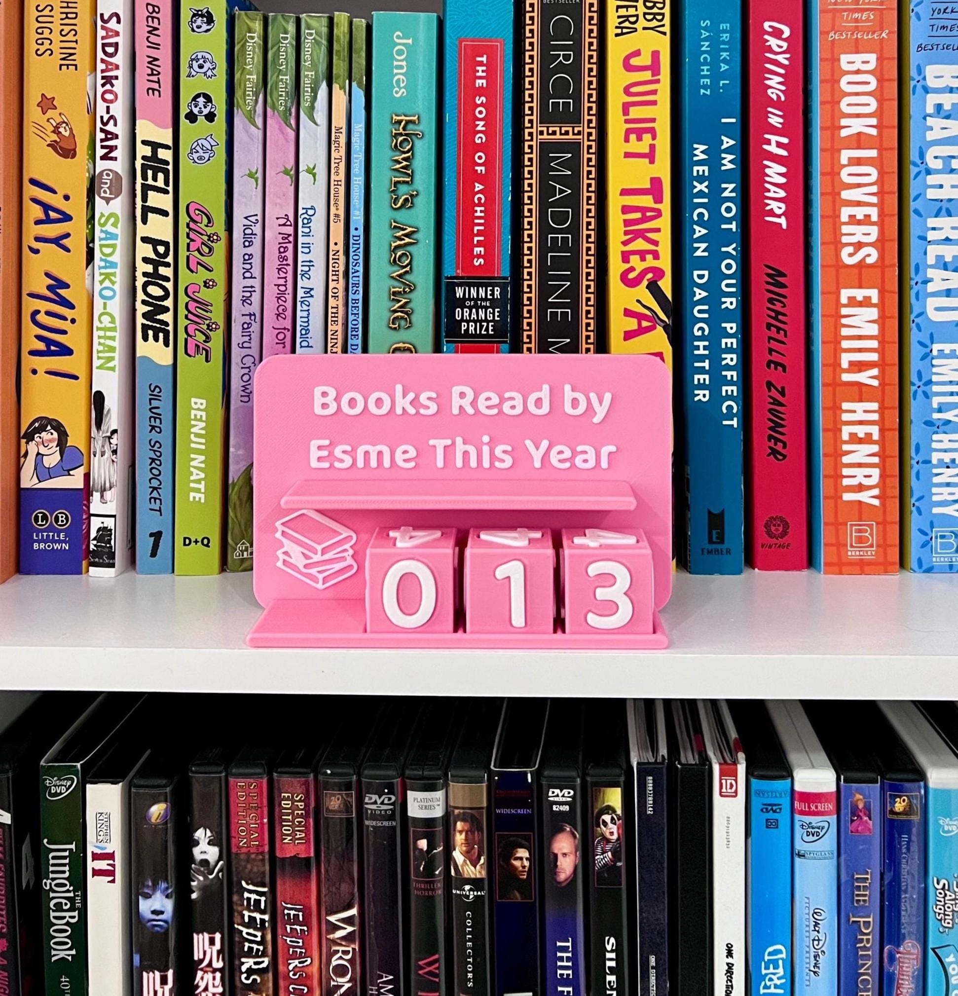 Customizable Books Read Tracker | Personalized Book Counter Sign ...