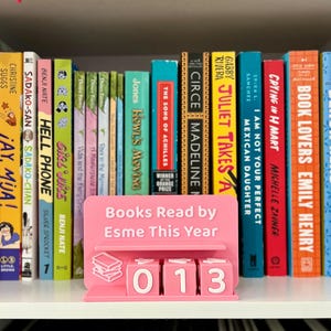 Customizable Books Read Tracker | Personalized Book Counter Sign ...
