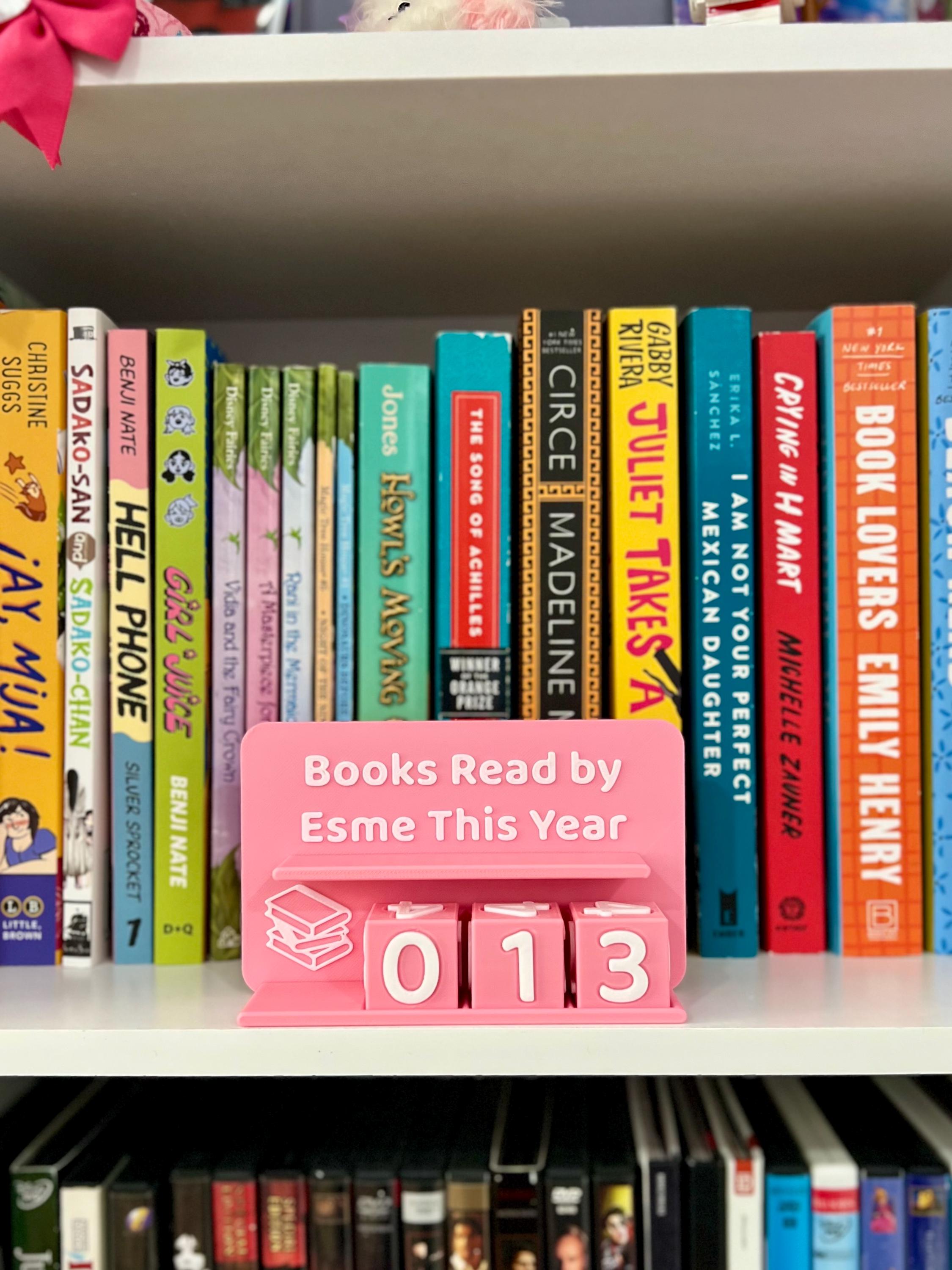 Customizable Books Read Tracker | Personalized Book Counter Sign ...