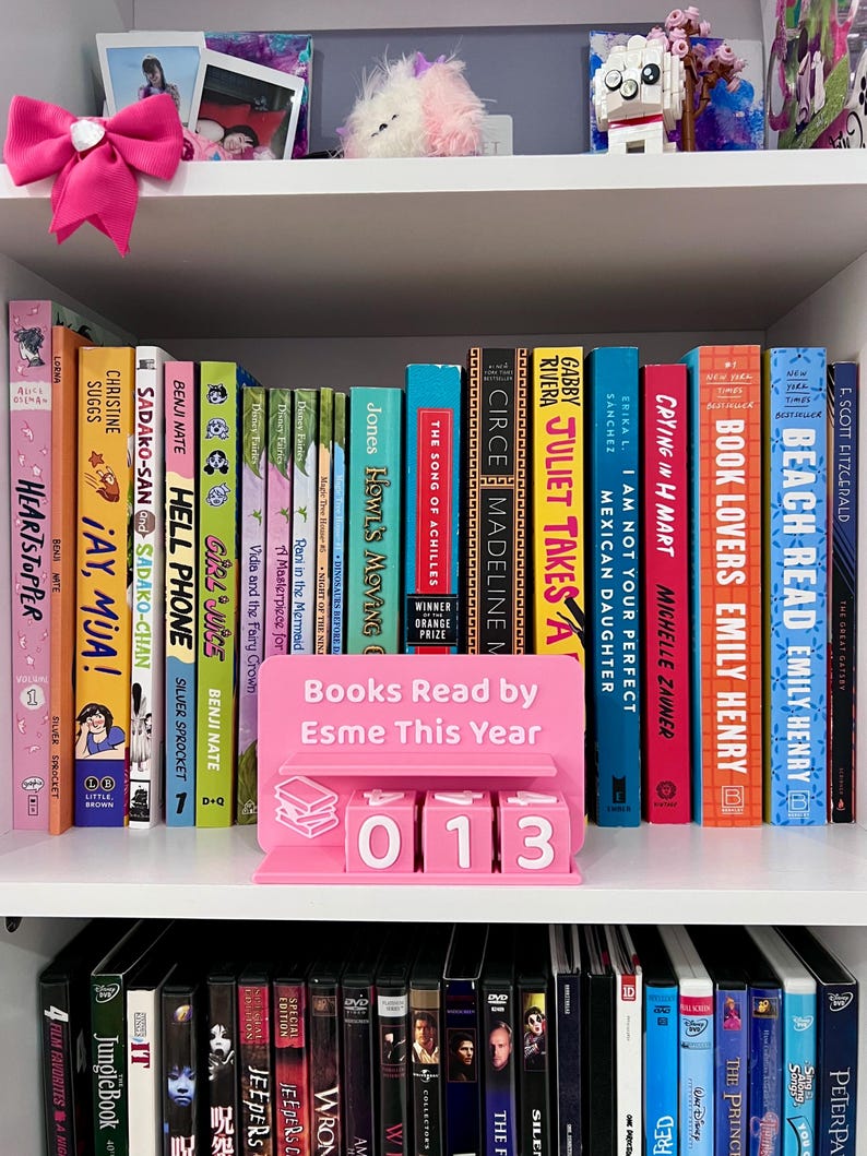 Customizable Books Read Tracker | Personalized Book Counter Sign ...