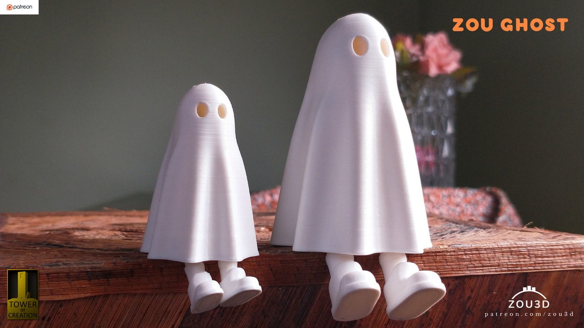 Ghost With Hidden Legs, Spooky 3D Printed Ghost Toy Ghost With Dog - Etsy