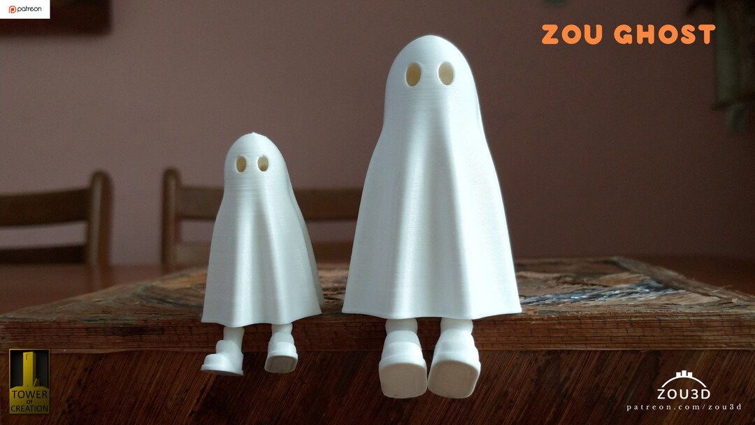 Ghost With Hidden Legs, Spooky 3D Printed Ghost Toy Ghost With Dog - Etsy