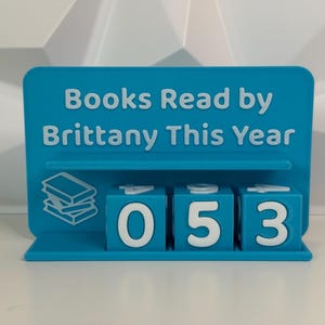 Customizable Books Read Tracker | Personalized Book Counter Sign ...