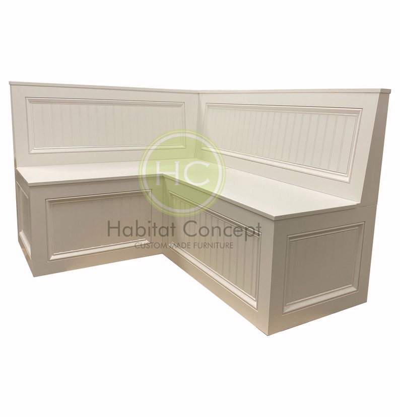 Rustic Modern Corner Bench With Slanted Backrest Custom - Etsy