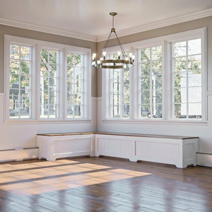 Custom Corner Bench With Storage for Baseboard Heating Spaces - Etsy