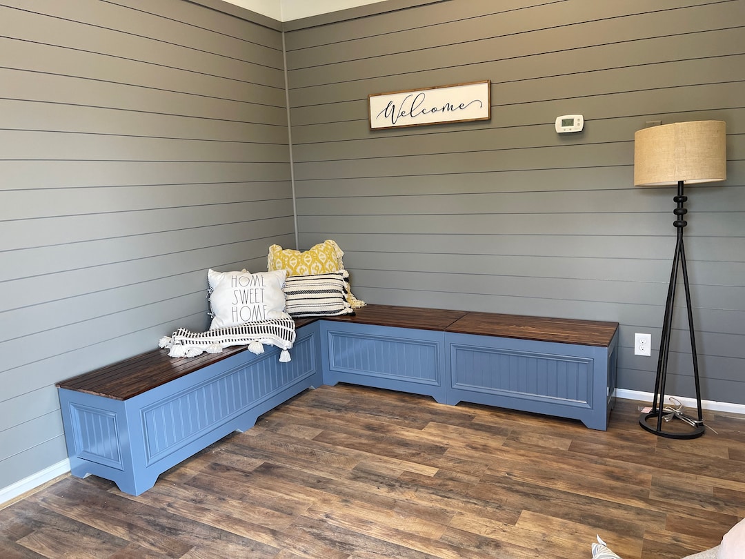 Custom Corner Bench With Storage for Kitchen or Breakfast Nook, Free ...