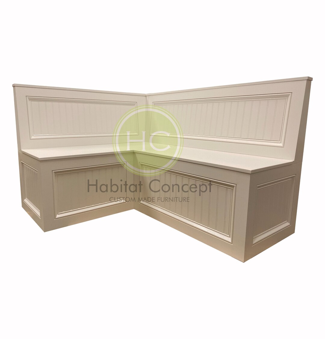 Rustic Modern Corner Bench With Slanted Backrest Custom - Etsy