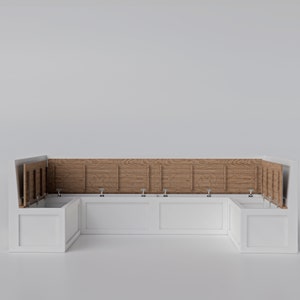 U-bench With Slanted Backrest & Storage - Etsy